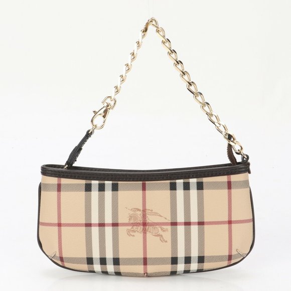 Burberry | Bags | Burberry Nova Check Gold Chain Handbag Bag Leather ...